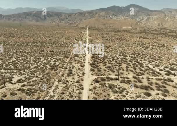 San Gorgonio Pass Morongo Valley Aerial Shot Forward California USA ...