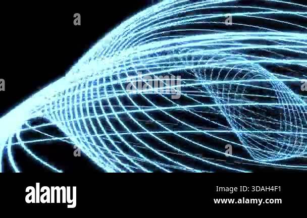 3D Streamline Spirograph Blue VJ Loop 02 Animation Background Stock ...