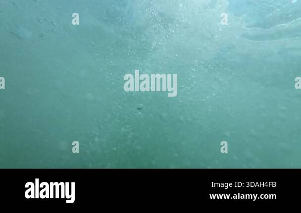 Ocean Underwater Bubbles Slow Motion x4 Filmed at 120fps Stock Video ...