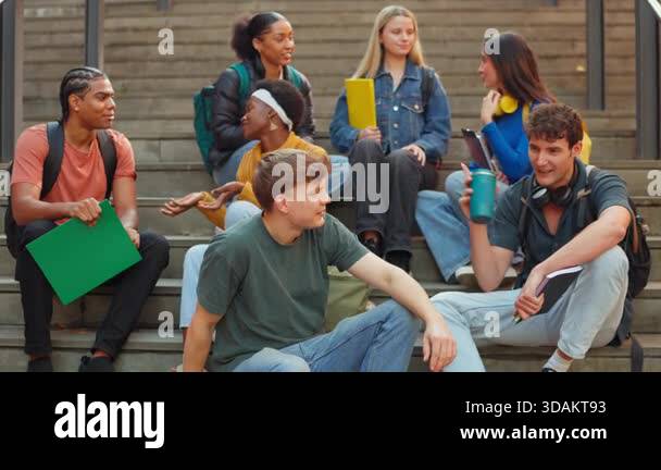 Young students on steps Stock Videos & Footage - HD and 4K Video Clips ...
