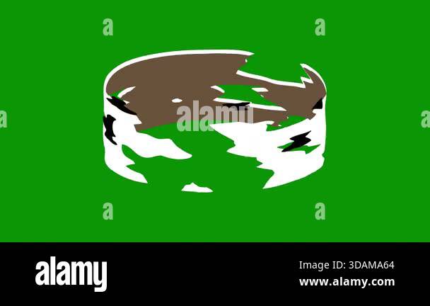 green earth icon. vector illustration Stock Video Footage - Alamy