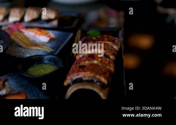 Sushi Sashimi Nigiri Platter, japanese gunkan maki sushi restaurant ...