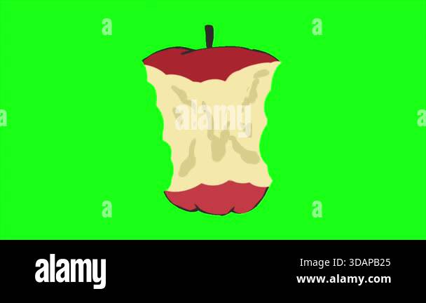 Apple animation on green screen Stock Video Footage - Alamy
