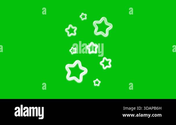 Star blink animation kn green screen background Stock Video Footage - Alamy