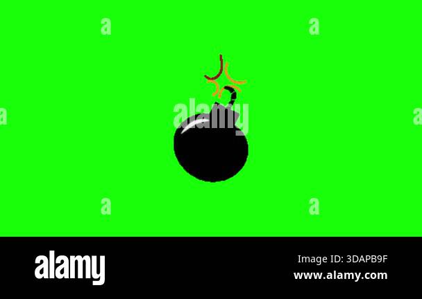 Bomb on green screen Stock Video Footage - Alamy
