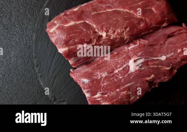 Raw meat, fresh beef tenderloin or filet mignon for grilling. Raw beef ...