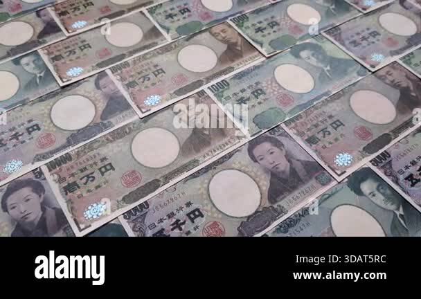 Japan, Japanese yen paper banknotes, money for business, financial ...