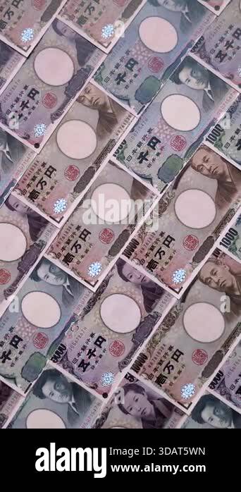 Japan, Japanese yen paper banknotes, money for business, financial ...