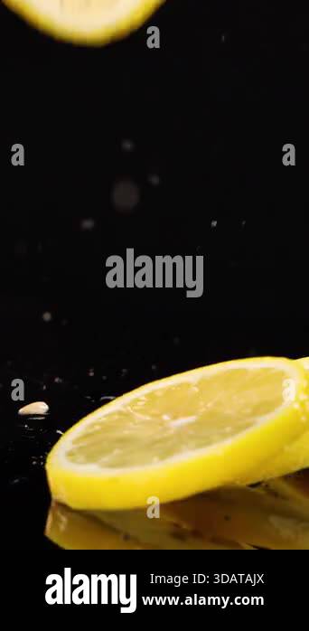 Lemon slices fall splashing Stock Videos & Footage - HD and 4K Video ...