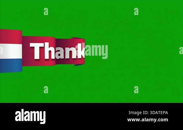 Animated patriotic ribbon banner with thank you veterans text on green ...