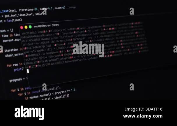 Close-up view of a computer terminal with a code conflict message ...