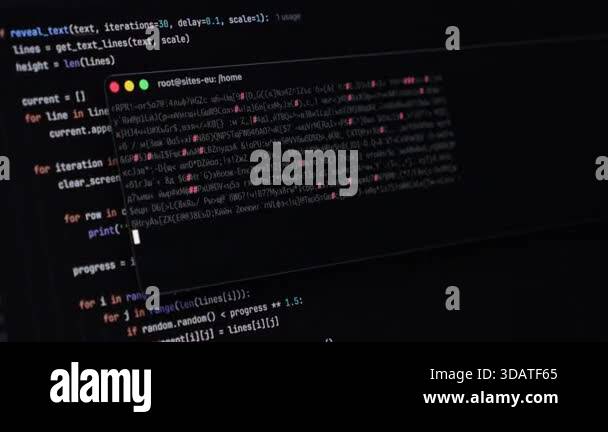 A programmers laptop screen shows a failed code loop, the progress bar ...