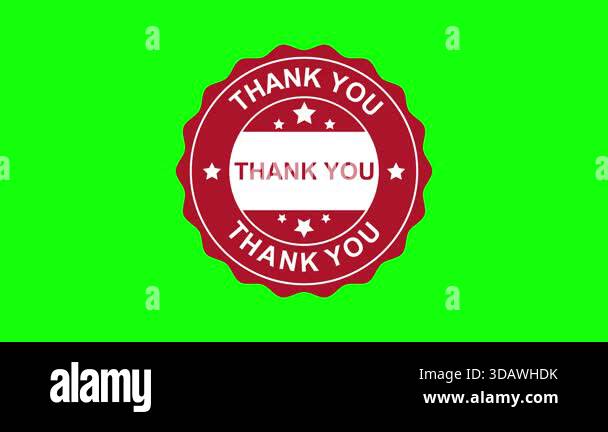 Thank You Appreciation Badge Animation Stock Video Footage - Alamy