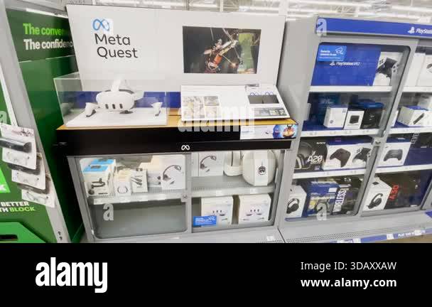 Augusta, Ga USA - 12 11 24: Walmart retail store Meta gear and ...