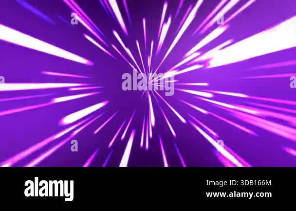 Rays of light appear from the middle in animation on a purple colored ...