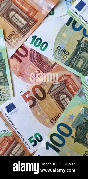 Euro, European currency cash banknotes for business and financial ...