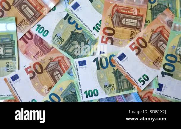 Euro, European currency cash banknotes for business and financial ...