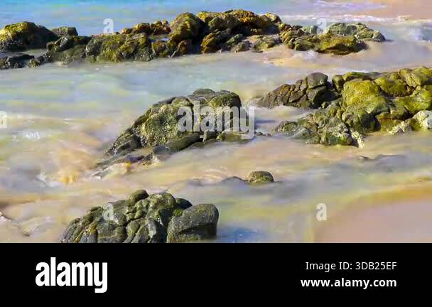 Rocky Kalim Beach tropical landscape panorama view with turquoise blue ...