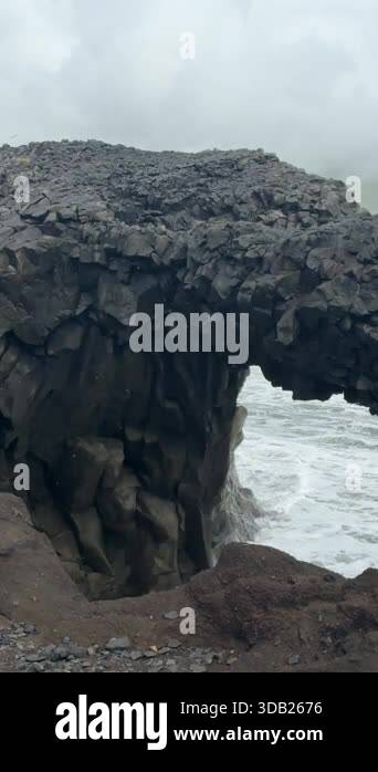 Rocky Coastline Ocean Background. High quality 4k footage Stock Video ...