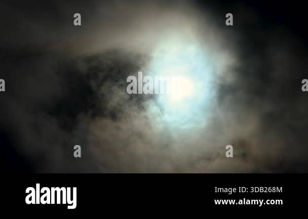 4K 59.94fps Time-Lapse Sun Obscured and Revealed by Fast Moving Dark ...