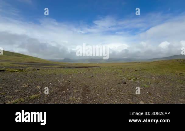 Wide Open Iceland Landscape Background. High quality 4k footage Stock ...