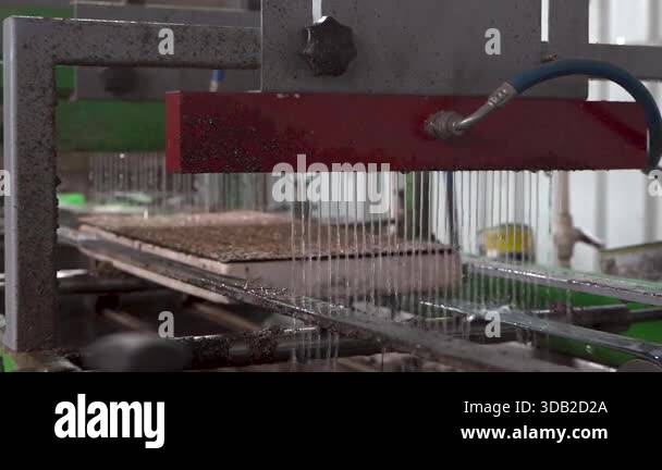 Irrigation automatic seeding machine in modern greenhouse in slow ...