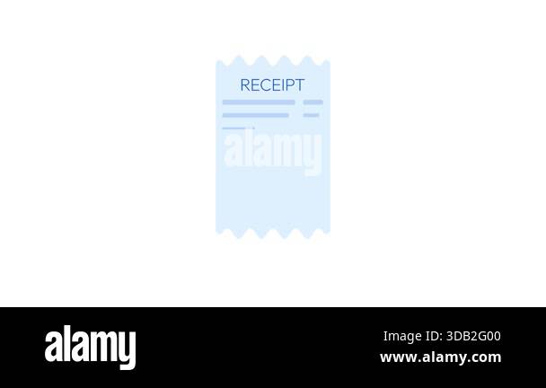 Ecommerce receipt animating on the white backdrop with floating shapes ...