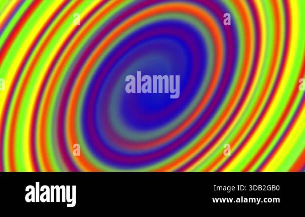 Hypnotic Circular Spectrum of Red, Yellow, Green, and Blue Forming a Radiant Psychedelic Vortex ...