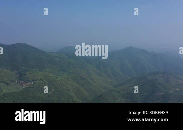 Aerial view of tianmu mountain in shaoxing city, zhejiang province ...