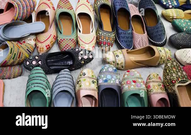 Traditional indian mojari shoes featuring Stock Videos & Footage - HD ...