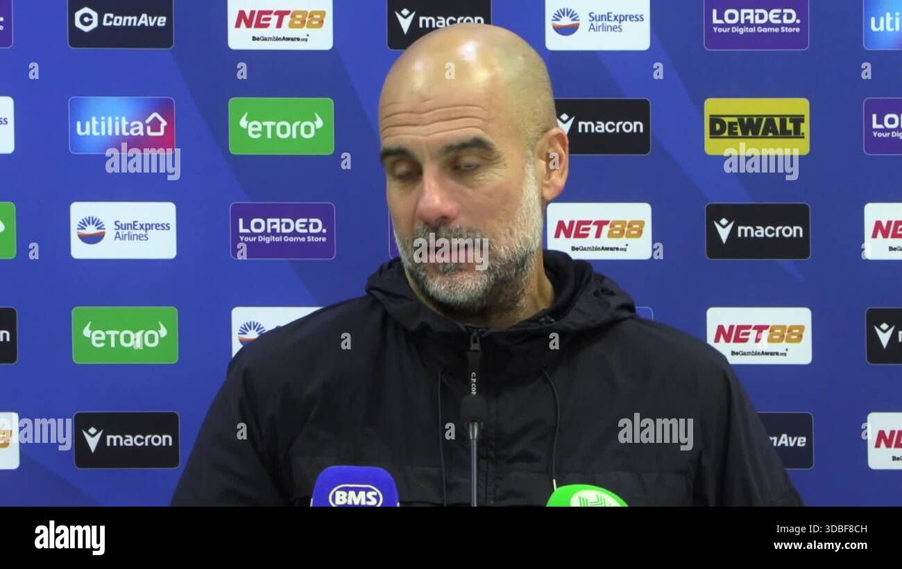 Crystal Palace 0-3 Man City Pep Guardiola post-match press conference ...