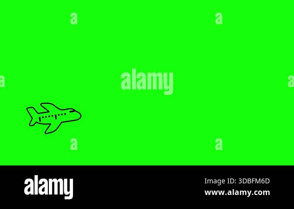 animated airplane fly up straight, animation footage video isolated on ...