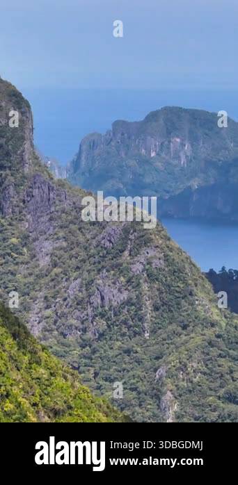 Scenic mountain with limestone cliffs in El Nido, Philippines. Palawan ...