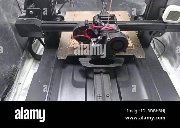 Close-up 3D Printer Additive Manufacturing Process; Detailed close-up ...