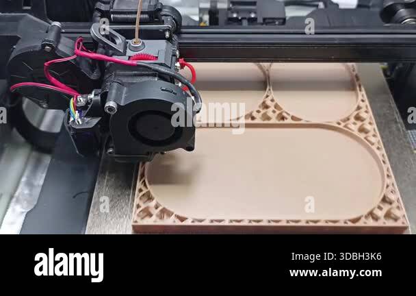 Close-up 3D Printer Additive Manufacturing Process; Detailed close-up ...