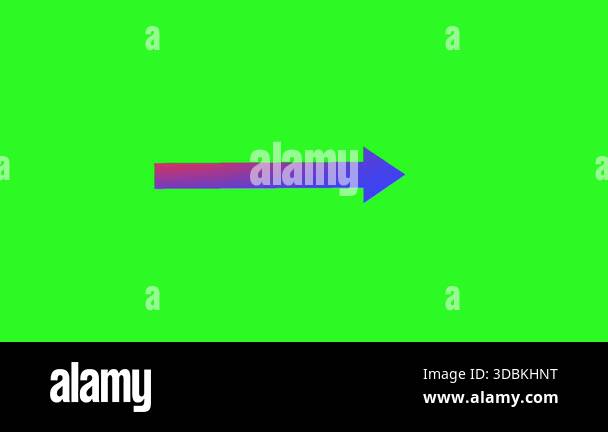 Animated Arrow Pointing Right on Green Screen Background for Chroma ...