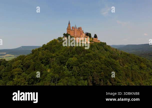 Panoramic summer view of Hohenzollern Castle in Bisingen, Baden ...