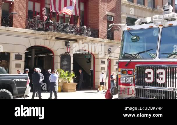 New York City, United States - 11 September 2024: Firefighters on ...