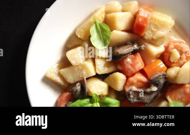 Ragout potato stew mushrooms and vegetables natural tasty snack fresh ...