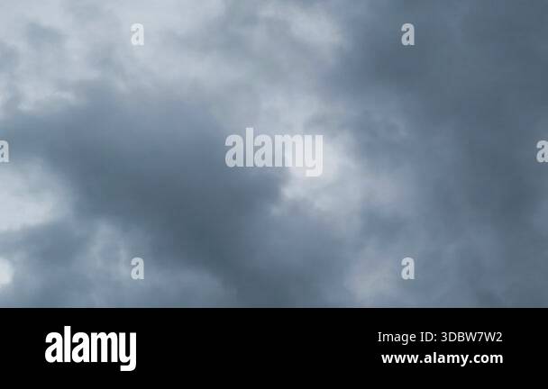 Storm clouds in continuous motion, recorded in time-lapse, revealing ...