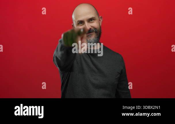 Bearded man gestures peace points Stock Videos & Footage - HD and 4K ...