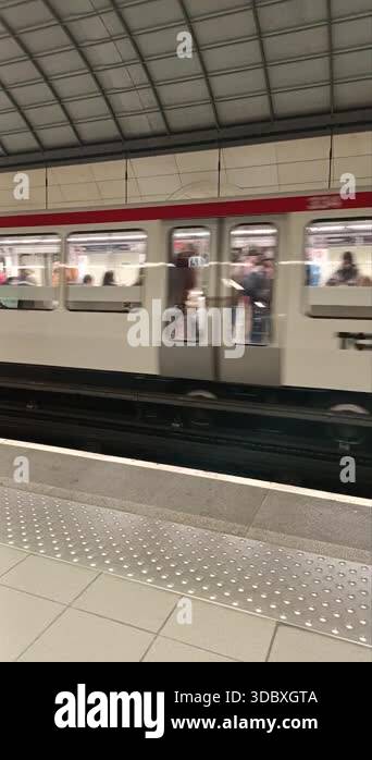Lyon metro train entering underground Stock Videos & Footage - HD and ...