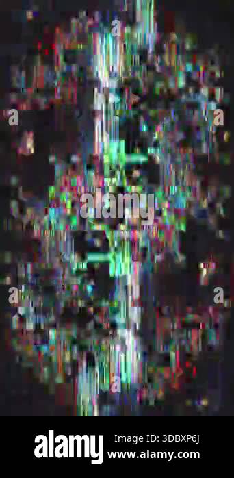4k retro vintage colorful rgb glitch effect animated background, concept of errors, hacking ...