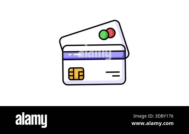 Atm card animated vector design in modern style, card for online ...