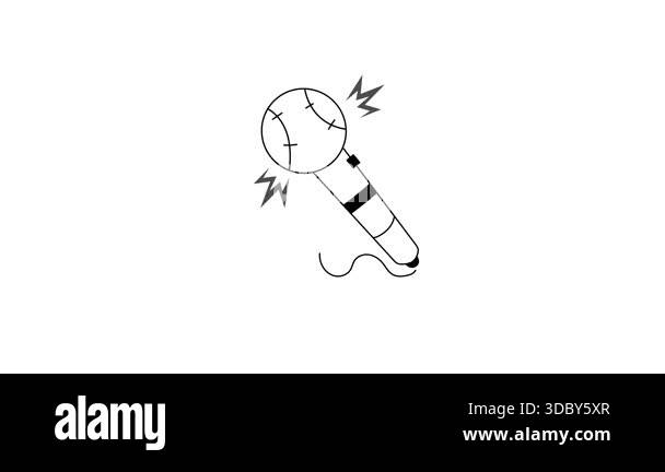 Microphone animated vector design in hand drawn style Stock Video ...