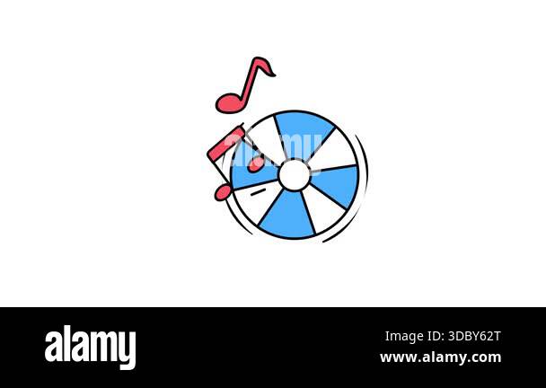 Take your hands on this amazing animated icon of music disc in hand ...