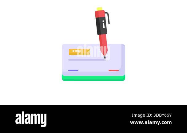 Cheque icon in outline Stock Videos & Footage - HD and 4K Video Clips ...