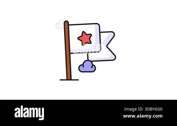 Grab this carefully designed icon animation of flag, success flag ...