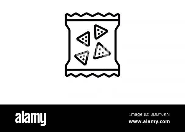Grab this creatively crafted snacks packet animated icon design Stock ...