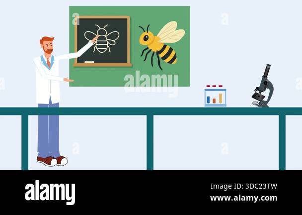 Animated explainer video: scientist in a white lab coat explains how ...